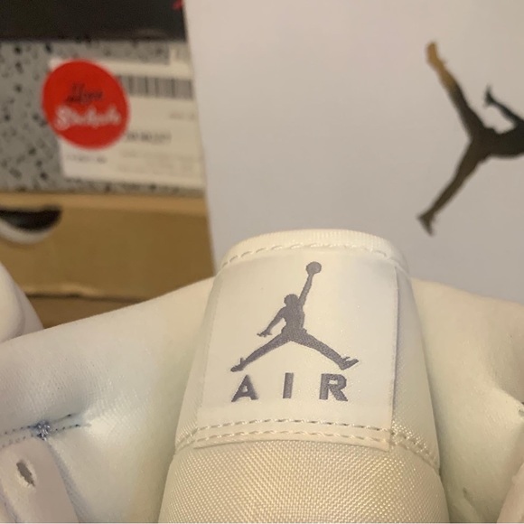 Jordan | Shoes | Nike Air Jordan Mid Stealth Sail Grey White Shoes ...
